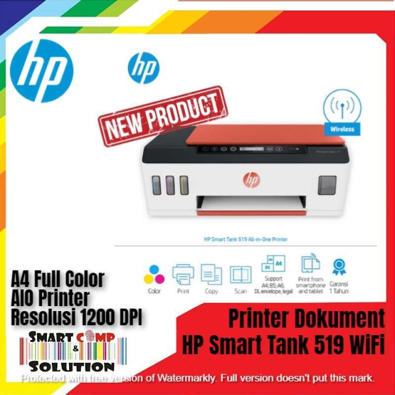 Jual Hp Printer Smart Tank 519 Aio Original Murah - Harga Diskon Juli ...