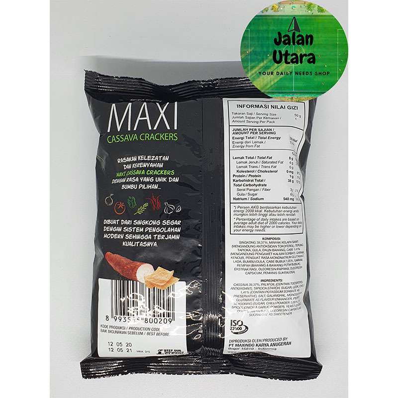 Jual Maxi Cassava Crackers - Snack Singkong Enak [50 Gram] - Jalan ...