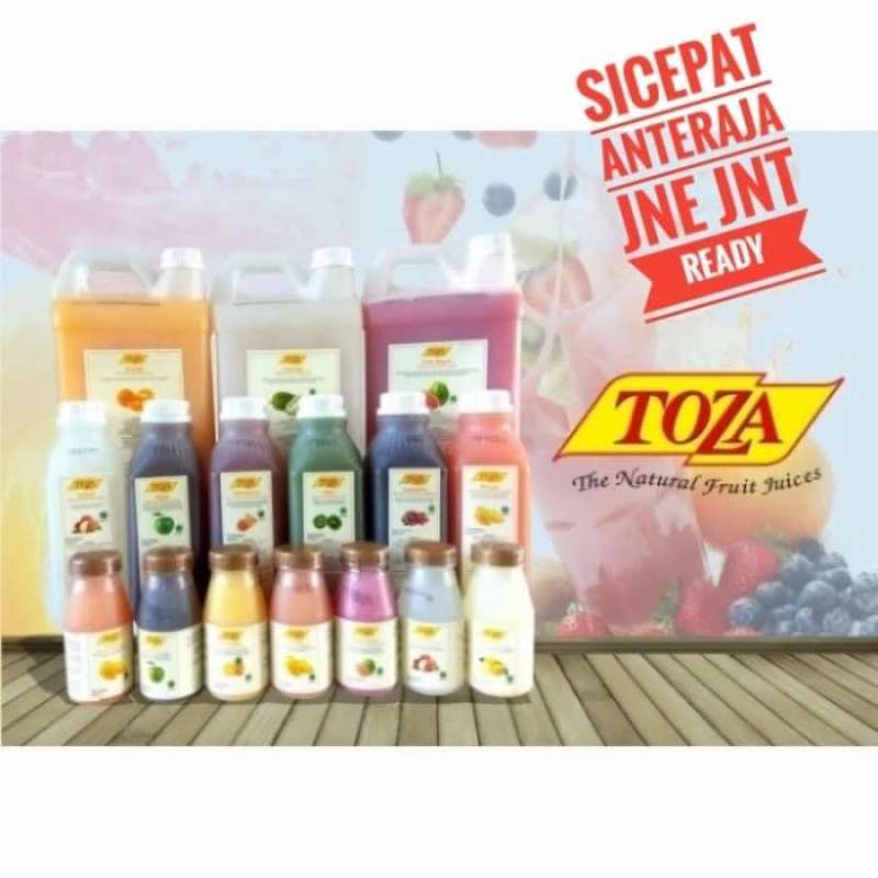Promo Promo Jus Hotel dan Pesta TOZA Natural Fruit Juice Botol 1 Liter ...