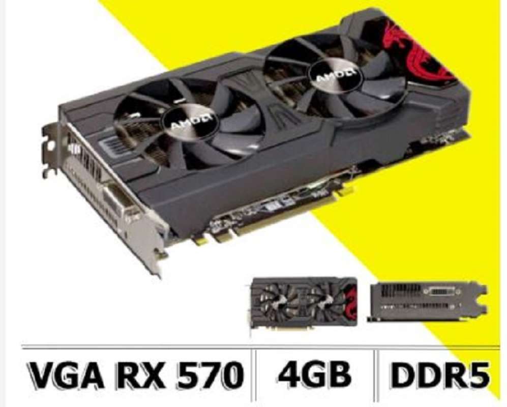 Jual Vga Amd Radeon His Rx 570 Iceq X Turbo 4gb Black Di Seller Kedai ...