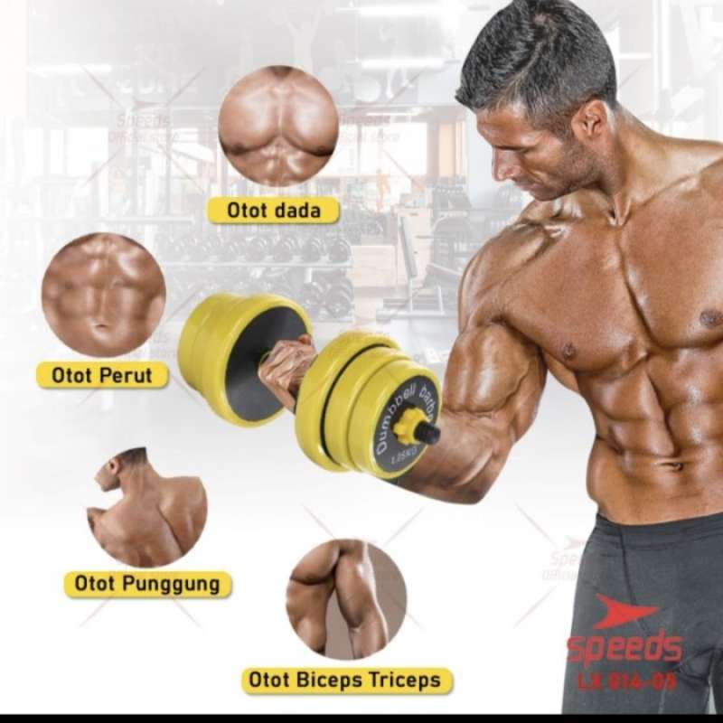Jual Dumbell Barbel Set Max 25kg Tiang Angkat Beban Besi Fitness 014-5 ...