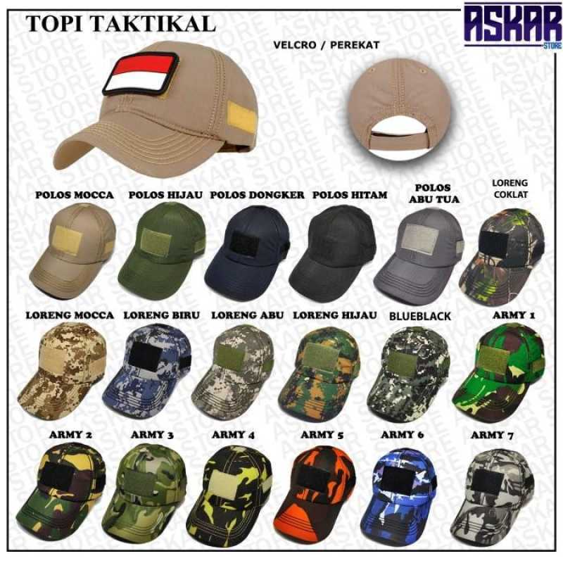 Jual Topi Taktikal / Topi Tactical / Topi Komando / Topi Militer - ARMY ...