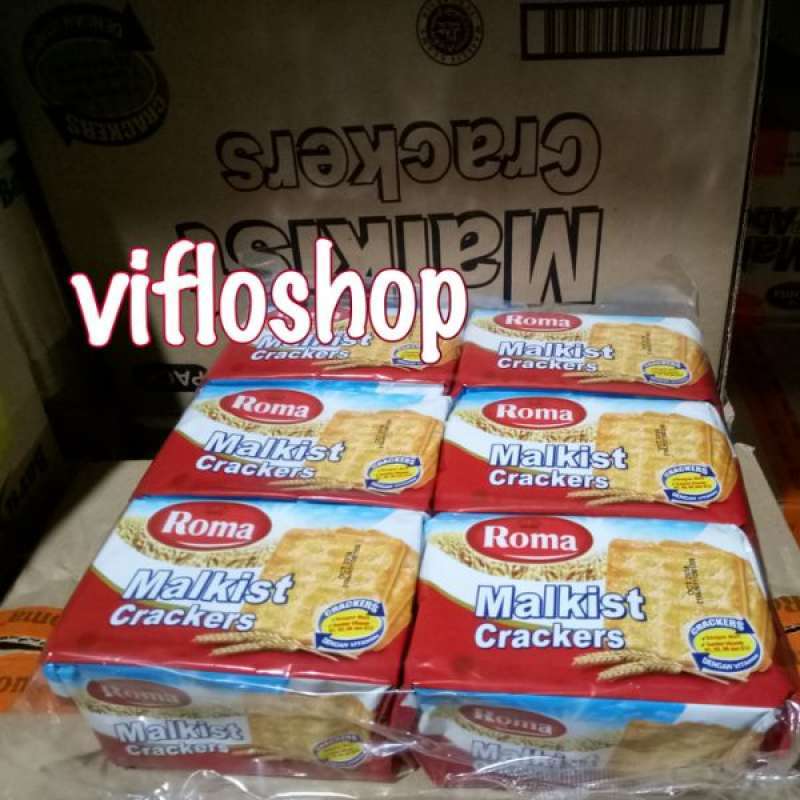 Jual Kardusan & Eceran Biskuit Roma Malkist Crackers Manis (Merah) 135 ...