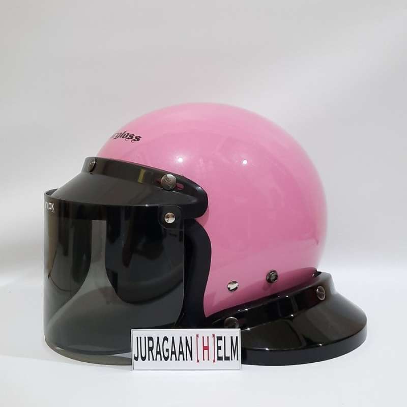 Promo Helm Cargloss Pink Cfm Original Kaca Datar Flat Cembung - XL ...