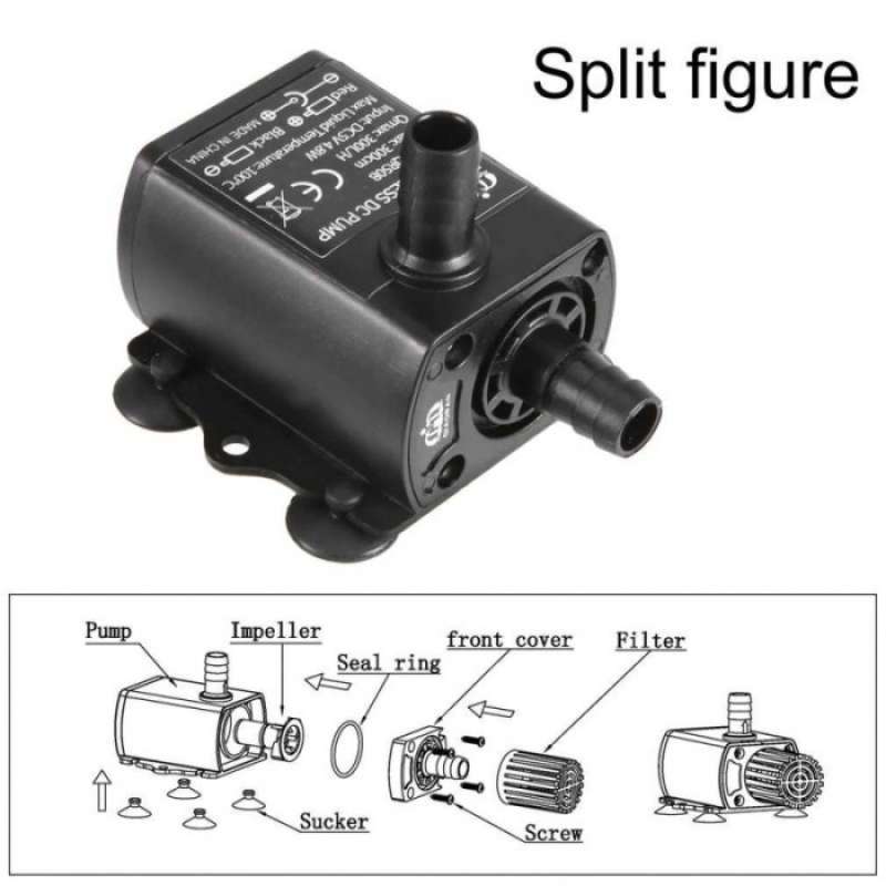 Promo Pompa Air Mini Usb Brushless Submersible Aquarium 5V 35Db ...