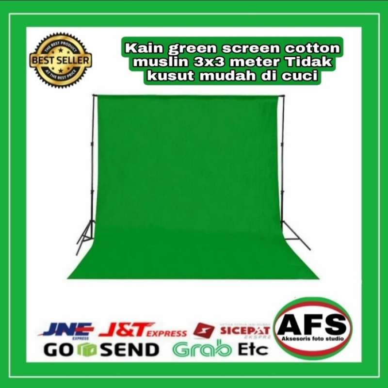 Promo KAIN GREEN SCREEN 300X300CM BACKDROP BACKGROUND STUDIO Diskon 33% ...