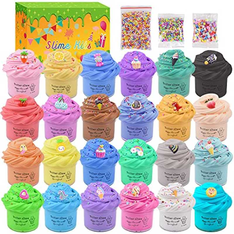 Jual 24 Paket Mini Butter Slime kit - dengan Unicorn, Dinosaurus ...