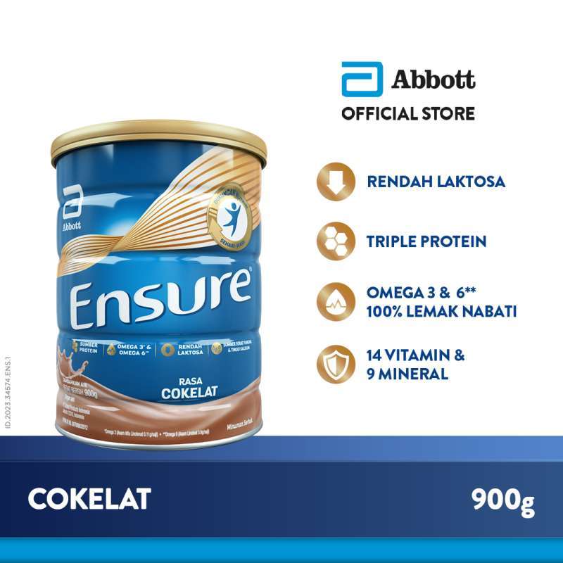 Jual Ensure Cokelat 900 g - Susu Nutrisi Dewasa Rendah Laktosa di ...
