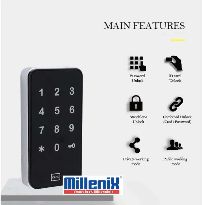 Promo Kunci Locker Persegi Passcode Millenix Smart Lock Diskon 23% di ...