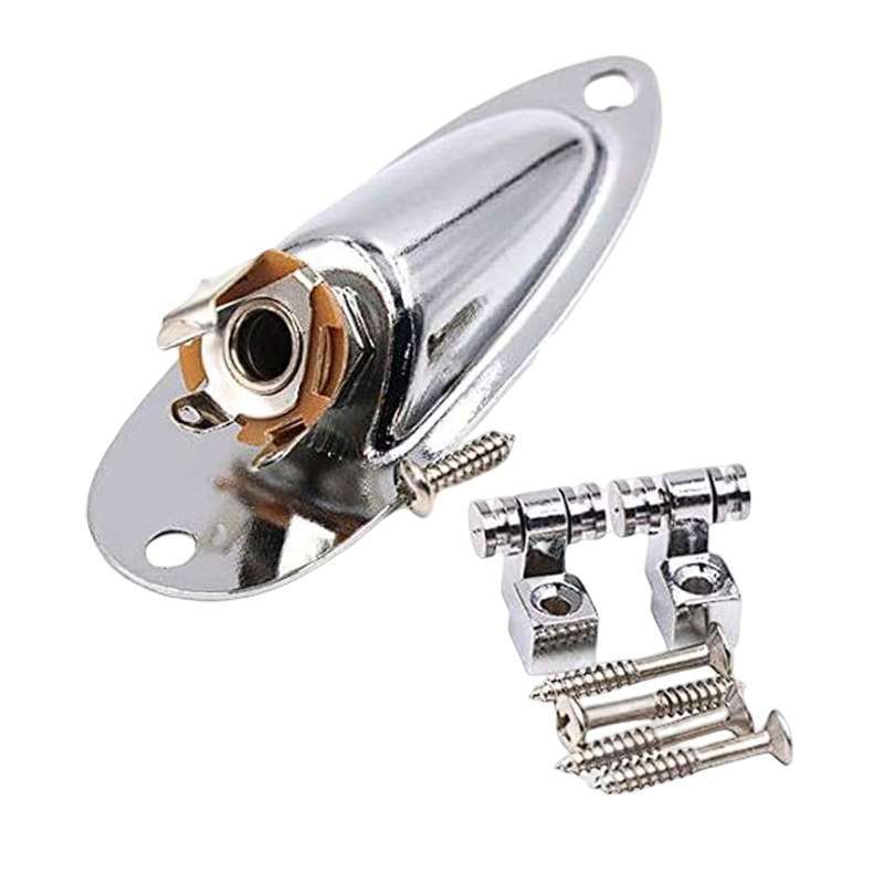 Jual Guitar Roller String Tree And Loaded Jack Socket Plate For ...