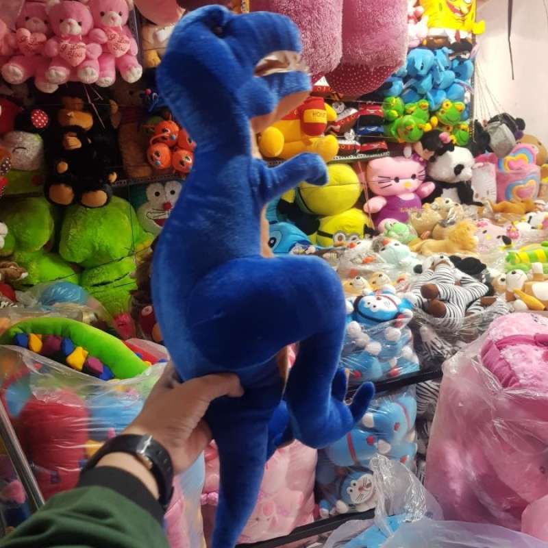 Jual Boneka Dinosaurus Dino Trex Tyrex Brontosaurus Naga Biru Coklat di ...