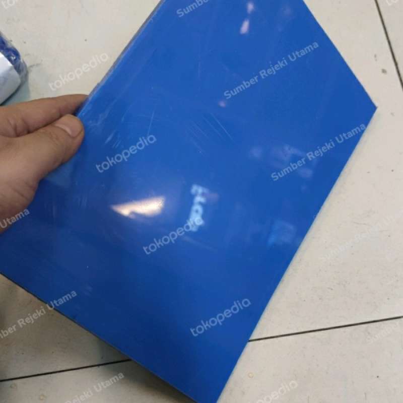 Promo Nylon PE Biru Sheet 12mm x 20cm x 30cm / Polyethylene Blue Sheet ...