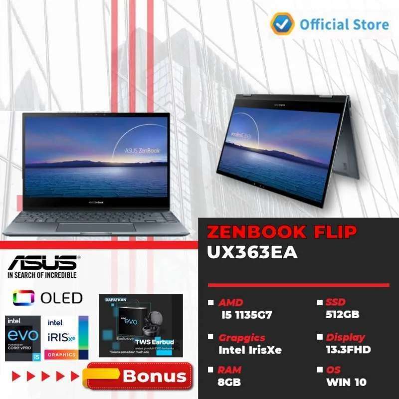 Jual Asus Zenbook Flip Ux363ea Em501ts 2in1 Touch Oled I5 1135g7 8gb ...