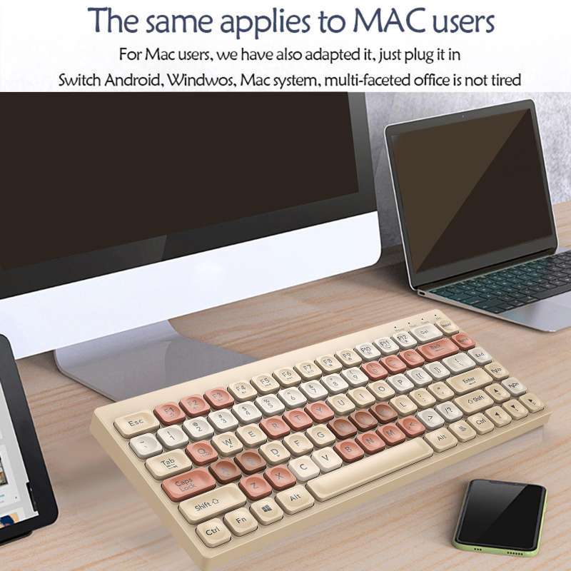 Promo Mini 84 Key Gaming Keyboard 12 Multimedia Keys for Desktop PC ...