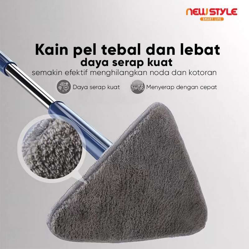 Jual Newstyle Pel Putar Lantai Segitiga D59 Kain Pel Praktis Alat ...