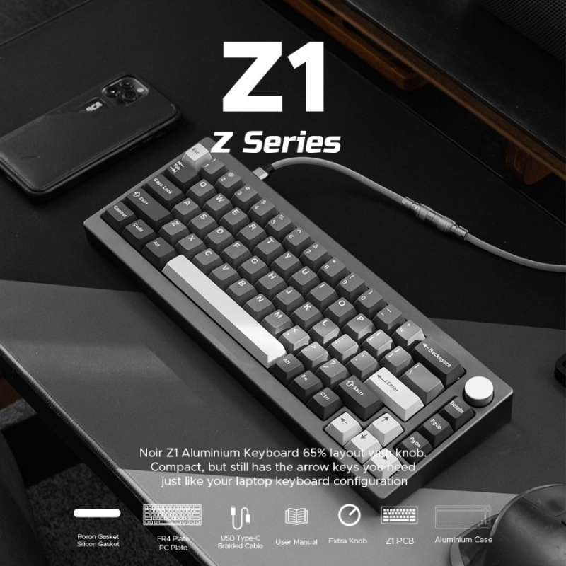 Jual Noir Z1 Aluminum Custom Mechanical Keyboard di Seller Clover ...