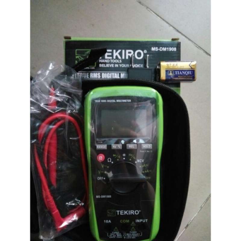 Jual TEKIRO DIGITAL MULTIMETER TRUE RMS MULTITESTER TEKIRO MS-DM1908 di ...