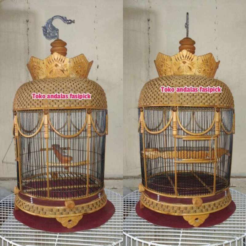 Jual Sangkar Burung Perkutut Rotan Pernis/kandang Perkutut Di Seller ...