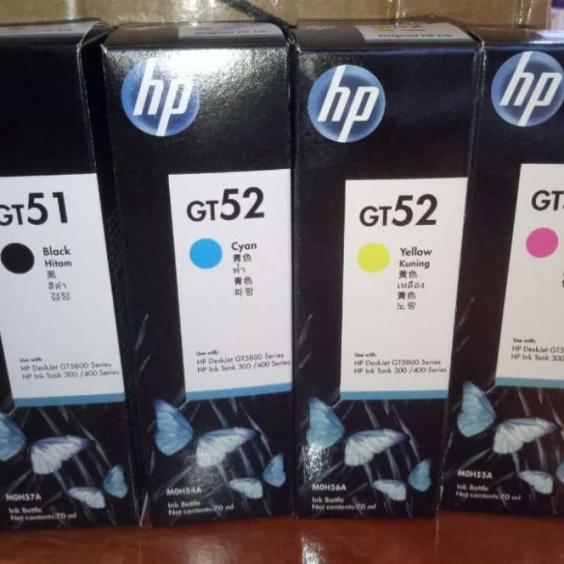 Promo Tinta Printer Hp Gt51 Black And Gt52 Color Original Diskon 23% di ...