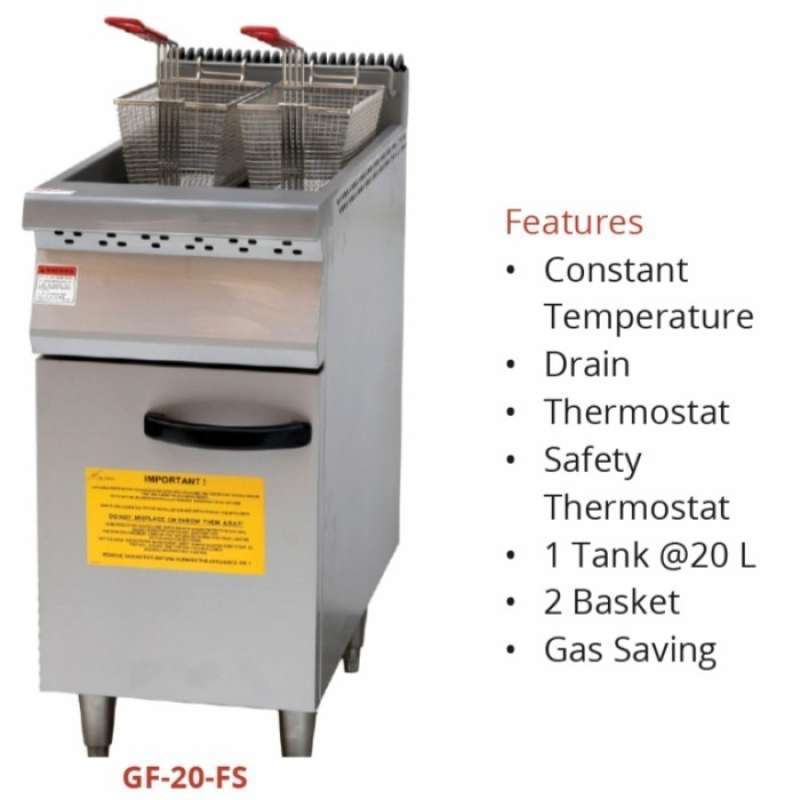 Promo Gas Deep Fryer-Gf-20-Fs Low Pressure Penggorengan Gas Gf-20-Fs ...