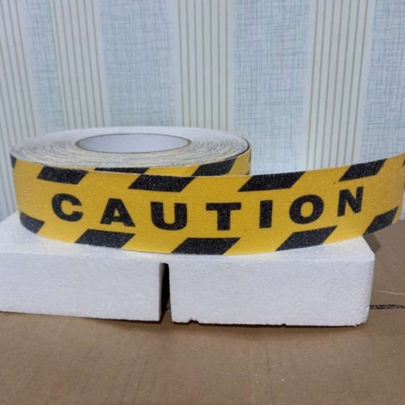Promo stiker safety walk caution not 3m-isolasi antislip anak tangga 2× ...