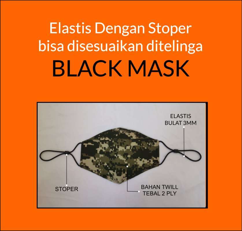 Jual Masker Kain Non Medis Army Edition Isi 3 Pcs Bisa Pakai Filter di ...