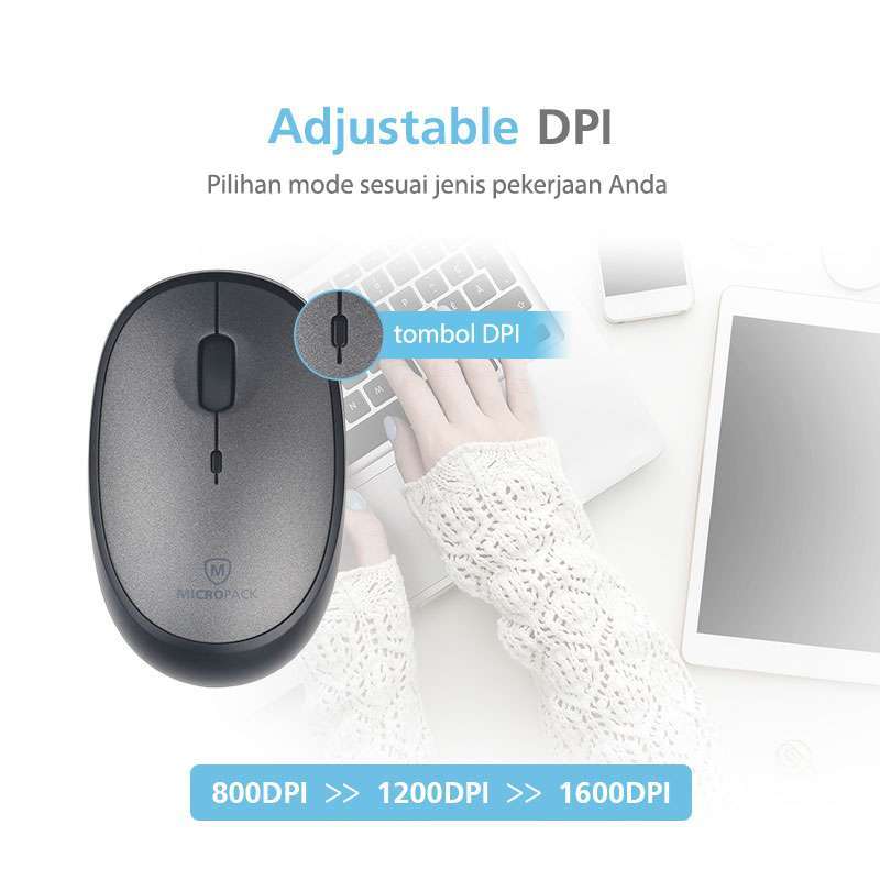 Jual Micropack Inspire Bluetooth Wireless Mouse + Adjustable Dpi (mp-707b) Di Seller Micropack ...