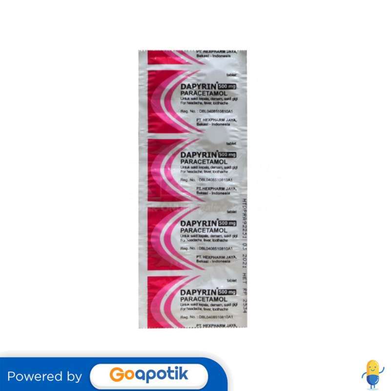 Jual Dapyrin 500 Mg Tablet Di Seller Apotek Nurahmi - Ciwaringin, Kota ...