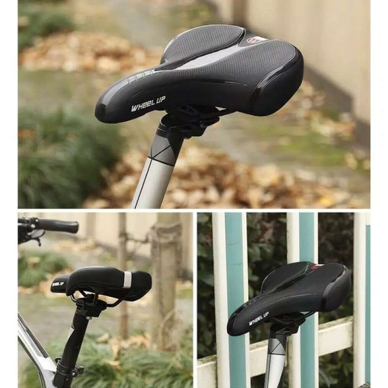 Jual Sadel Sepeda Wheel Up Gel Saddle Model Besar Tekstur Empuk Lembut ...