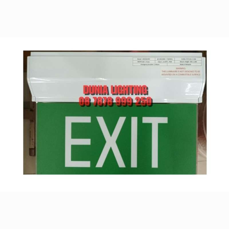 Jual Lampu Emergency Exit Vitalite / Vitalite Exit Sign Led ...