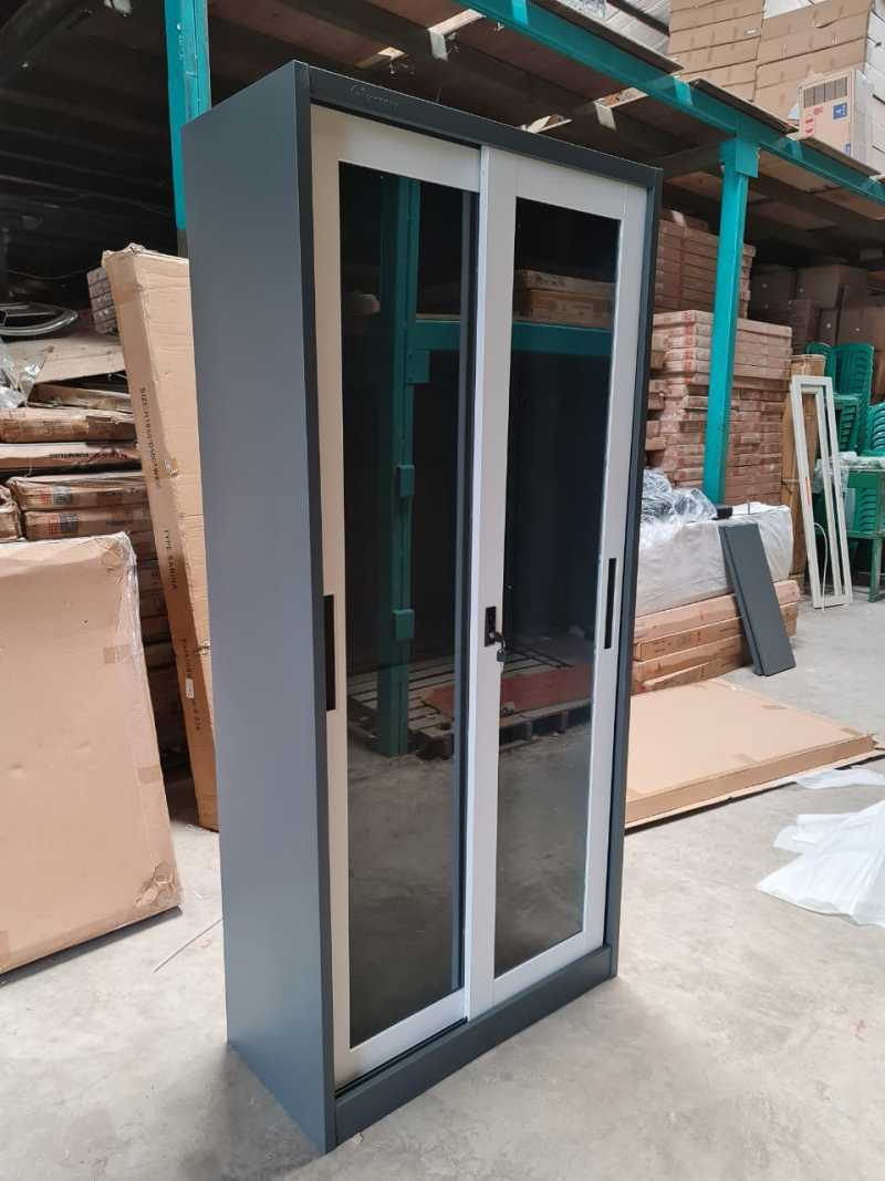 Promo Lemari Arsip Filing Cabinet Besi 2 Pintu Sliding Kaca Ak 08 ...