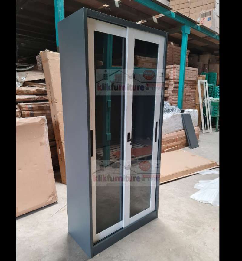 Promo Lemari Arsip Filing Cabinet Besi 2 Pintu Sliding Kaca Ak 08 ...
