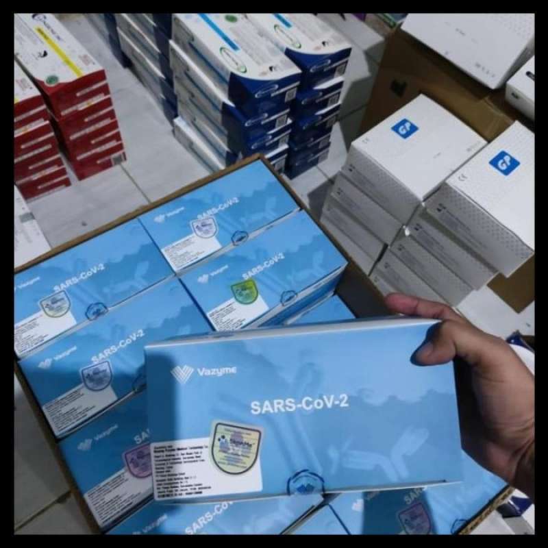Jual Ready Antigen Vazym Izin Kemenkes 1 Box Isi 20 Set Alat Test Swab ...