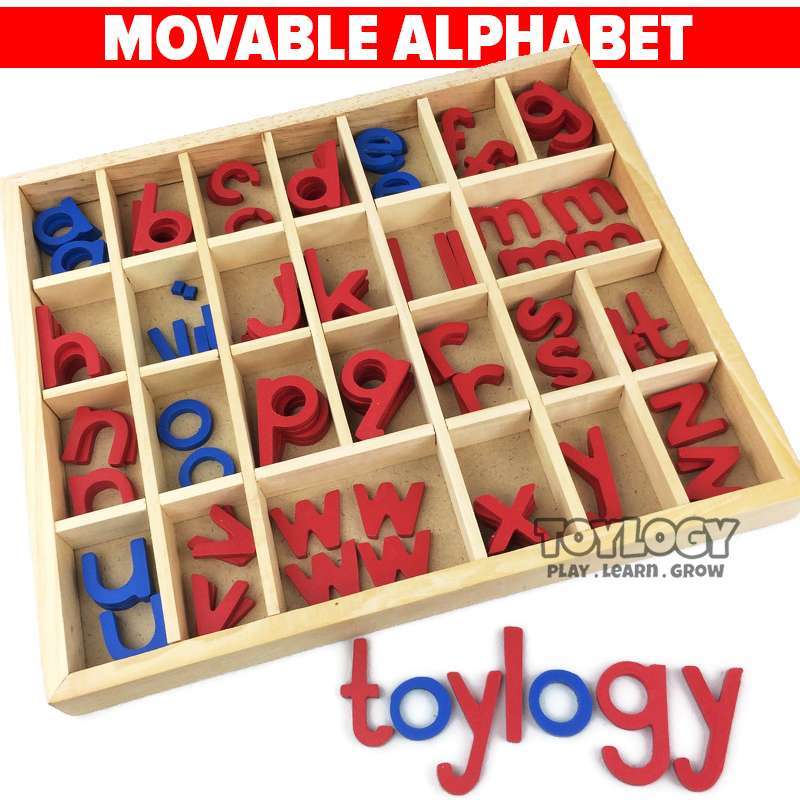 Jual Mainan Edukasi Anak Movable Alphabet Abjad Huruf ABC Montessori ...