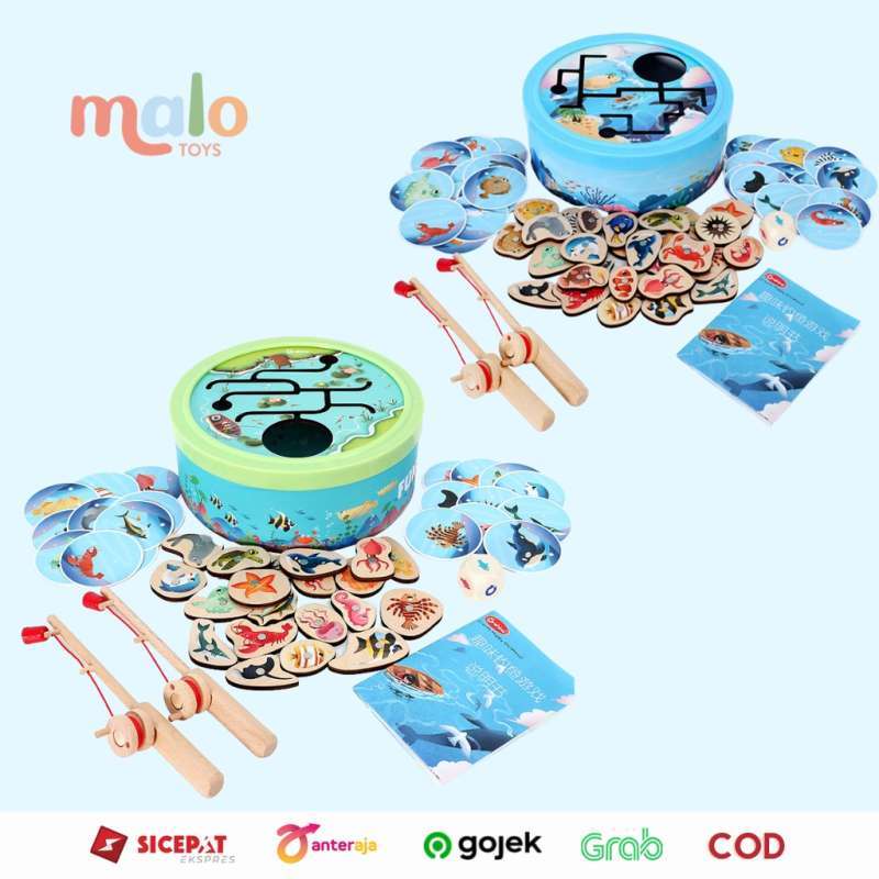 Jual MALOTOYS - Onshine Fishing Pond Magnet Pancing Ikan Mengenal Jenis ...
