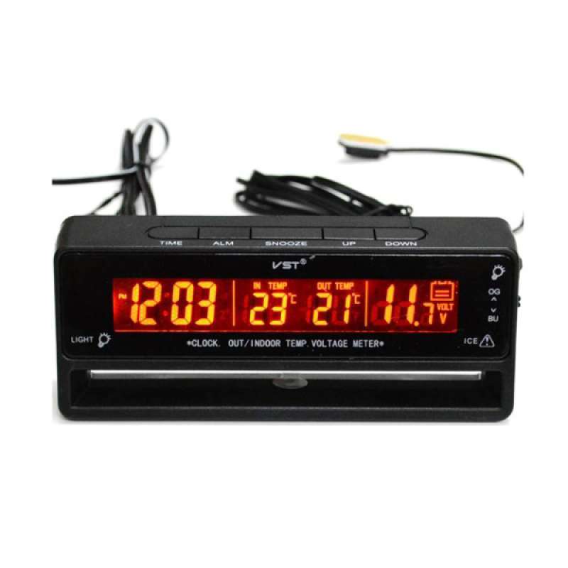 Promo Car Auto Digital Clock Thermometer Temperature Voltage Meter ...