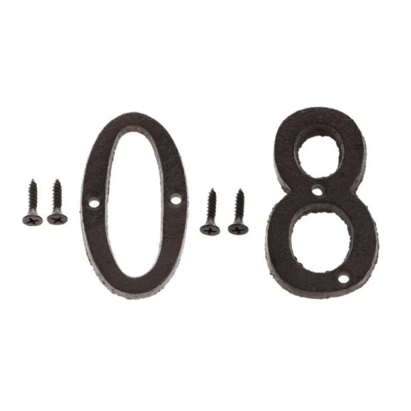 Promo 8&0 Rustic Cast Wrought Iron House Office Address Door Number ...