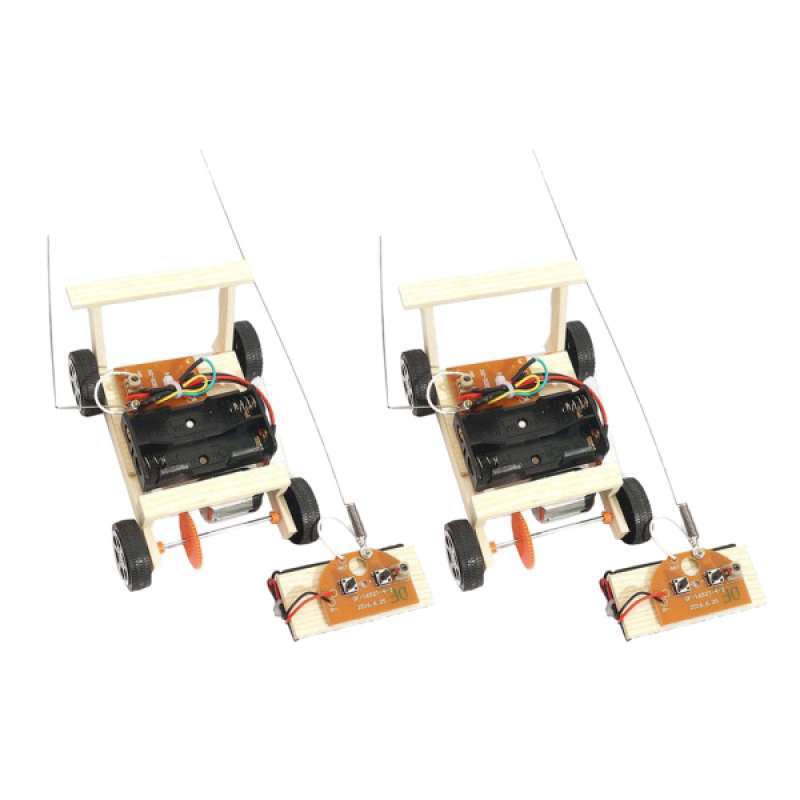 Promo 2 Set DIY Wireless Remote Control Racing Car Model Motor Science ...