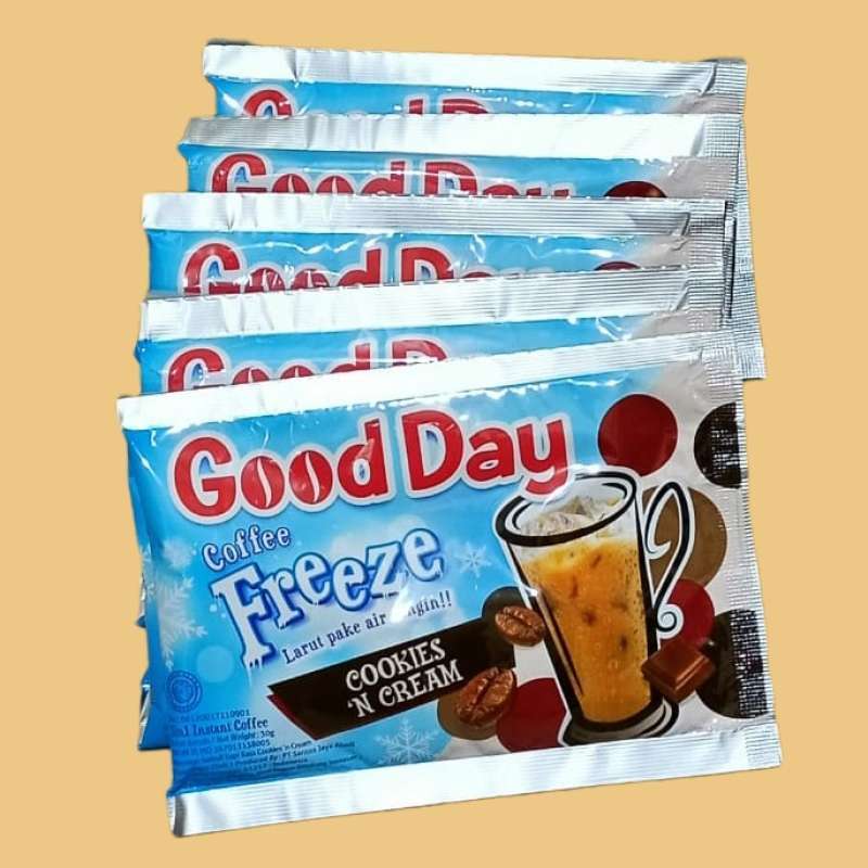 Promo Good day coffee freeze hazelnut / cookies and cream isi 10 sachet ...