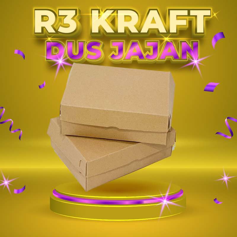 Jual Dus Jajan R3 14x11 Kertas Coklat / Kotak Makanan 350gsm / Dus ...