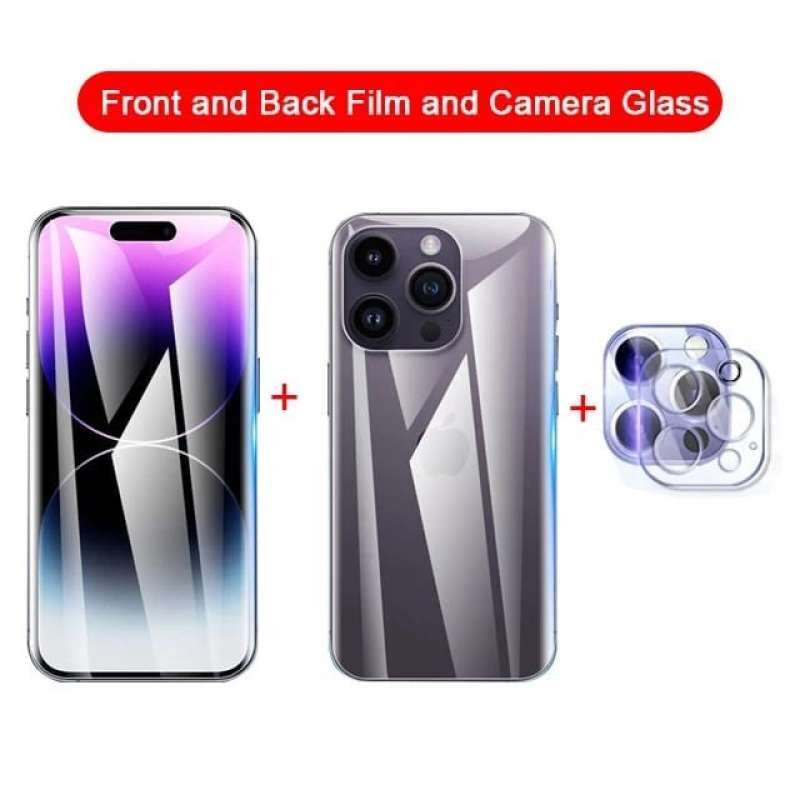 Jual IPHONE 14/ PLUS / PRO / PRO MAX HYDROGEL FRONT & BACK + CAMERA - 14 PRO 3in1 Matte di ...