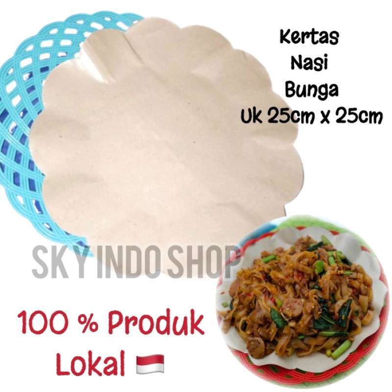 Jual Kertas Nasi Bunga ( isi 350 gram ) / Tatakan / Alas Piring Makan Rotan di Seller Uhilaa ...
