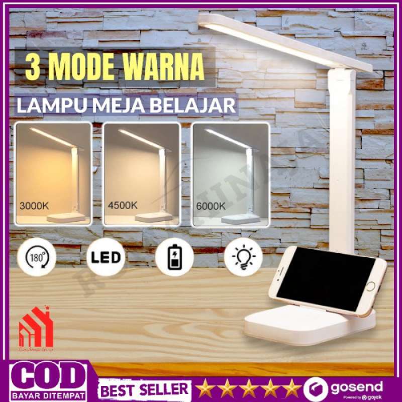 Promo Lampu Meja Belajar LED Emergency Baca Kerja Touch Screen Portable ...