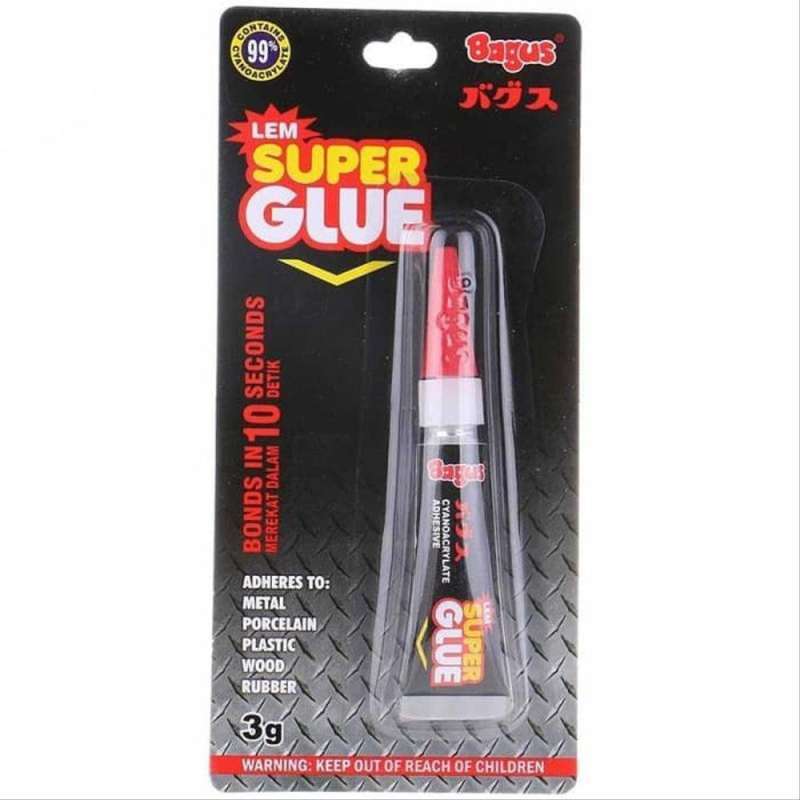 Promo Lem Super Glue BAGUS Untuk Plastik Karet Kayu Porselen Keramik Metal Sangat Kuat Lengket ...