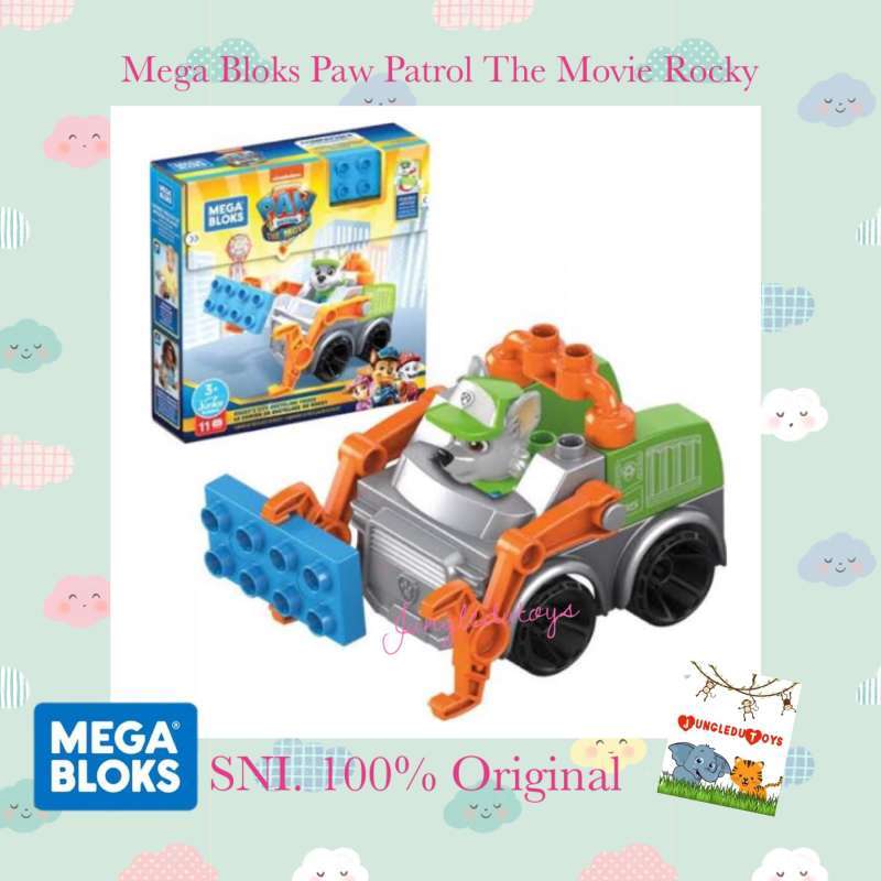 Jual Fisher Price Mega Bloks Paw Patrol The Movie Rocky Original Mainan ...