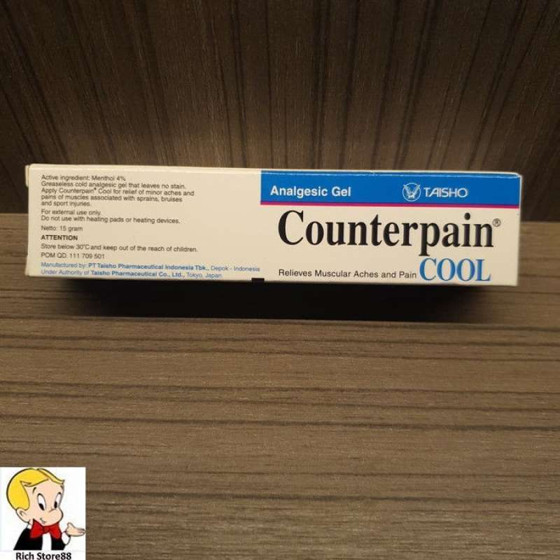Jual Counterpain Cool Analgesic Gel Releive Muscular Aches & Pain 15 Gr ...