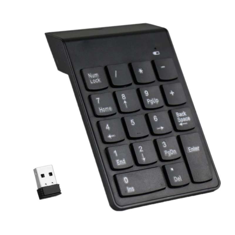 Jual Wireless 2.4 Mini USB 18 Keys Number Pad Numeric Keypad Keyboard for Laptop di Seller Homyl ...
