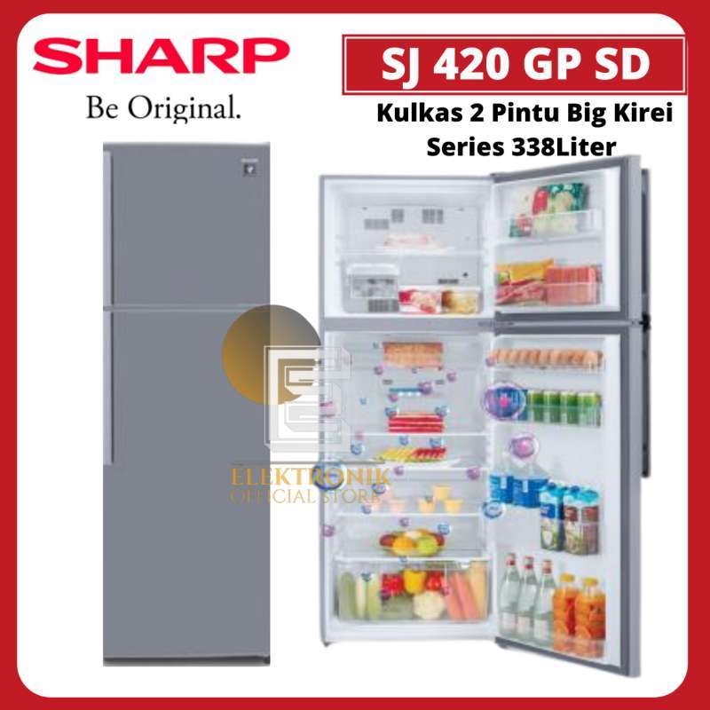 Promo SHARP KULKAS 2 PINTU SJ 420 GP SD 338Liter Diskon 6% di Seller ...