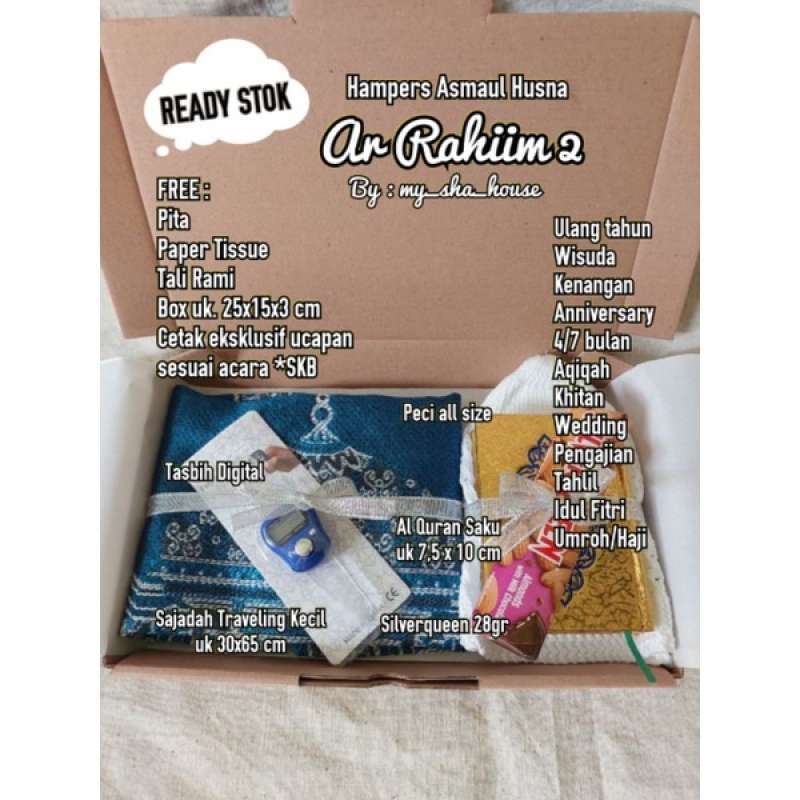 Jual Hampers AR RAHIIM kado hadiah gift box muslim souvenir tahlil ...