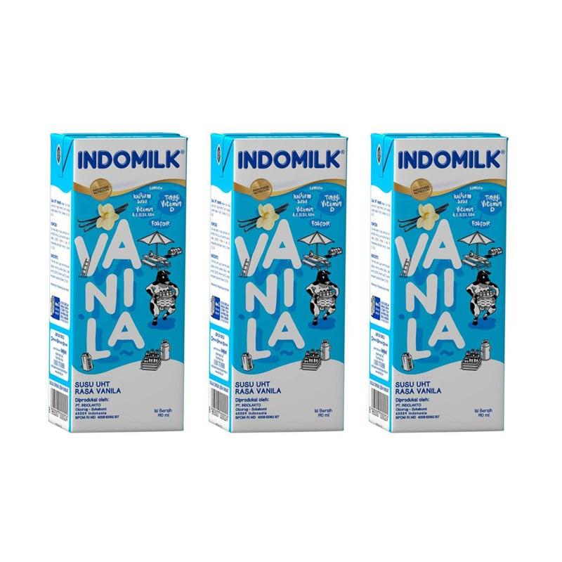Jual Indomilk Vanila Susu UHT [190 mL/ 3 pcs] di Seller Indomilk - Gudang Blibli | Blibli